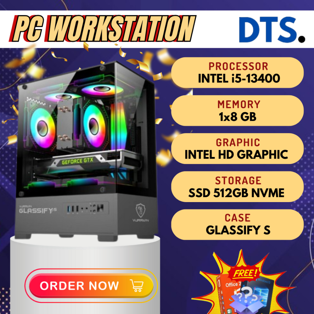 Jual Pc Workstation | Intel i5 13400 | Intel HD Graphics | RAM 8GB ...