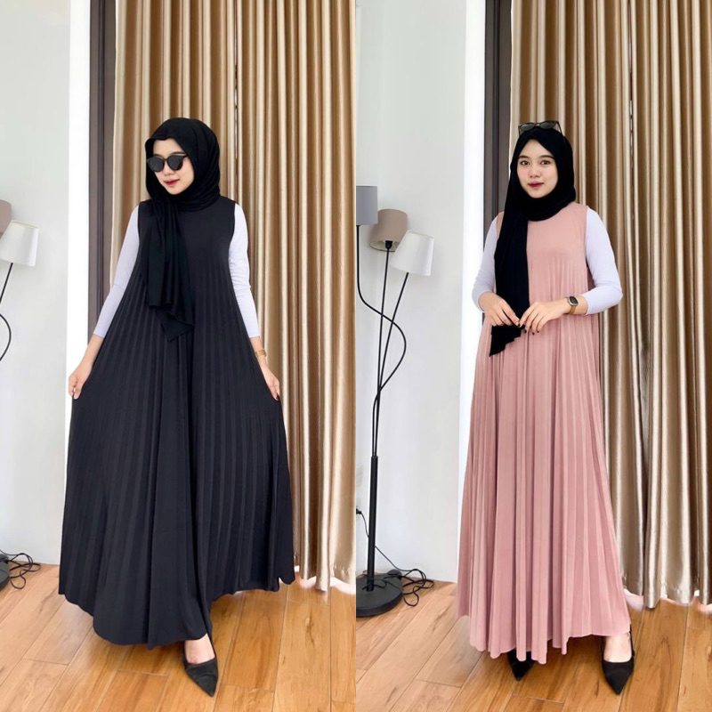 Jual YOANA INNER DRESS - YOONA PLISKET INER BUSUI DALAMAN GAMIS TANPA ...