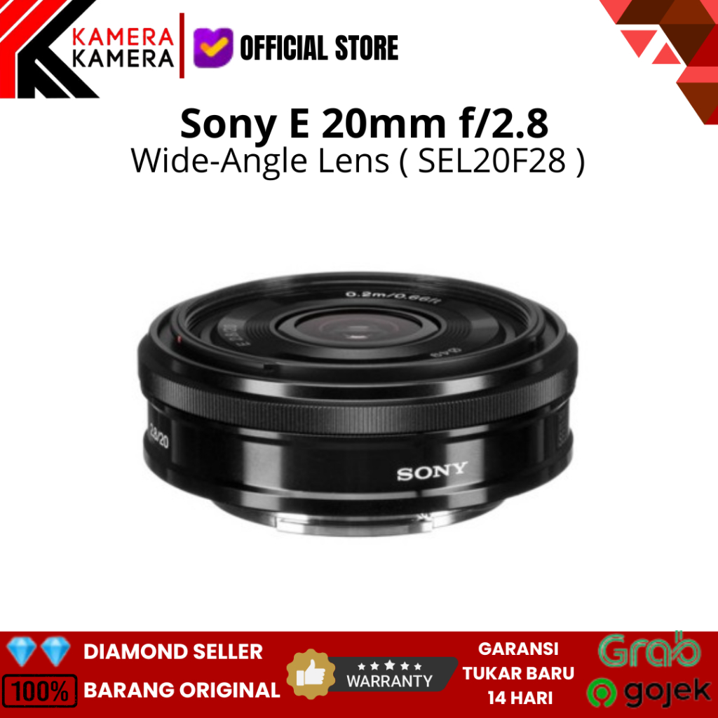 Jual Sony E 20mm f2.8 Wide-Angle Lens ( SEL20F28 ) | Shopee Indonesia