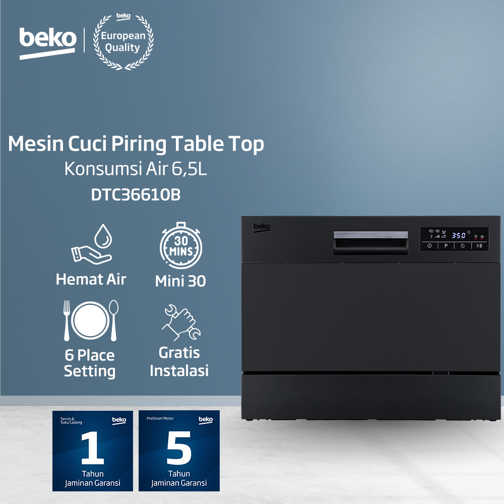 Jual BEKO DishWasher Table / Mesin Cuci Piring DTC36610B | Shopee Indonesia
