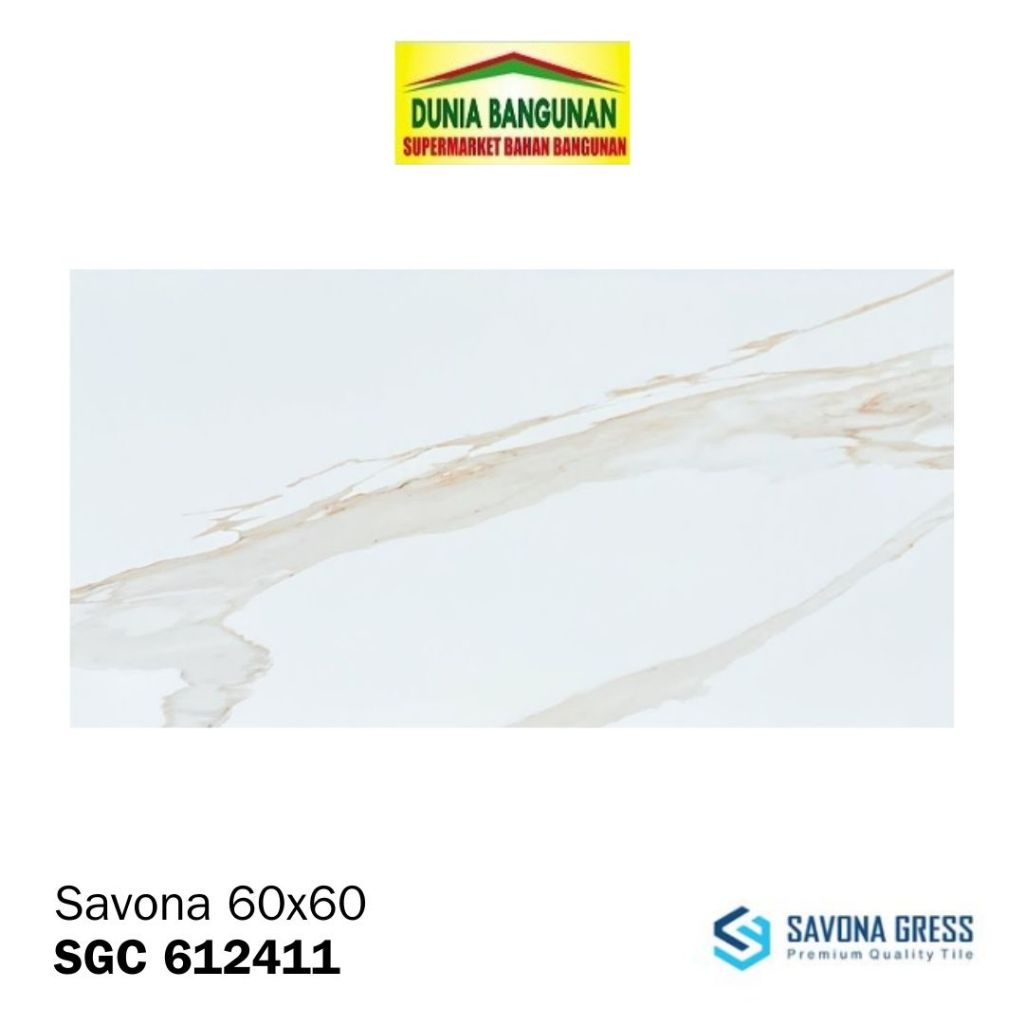Jual Granit 60x120 Savona Carara Alpha Gold Granit Lantai Putih Corak ...