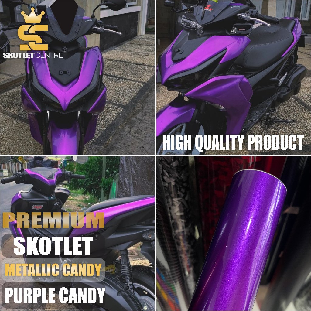 Jual SKOTLET MOTOR VIOLET CANDY SKOTLET PURPLE STIKER METALIK CANDY ...