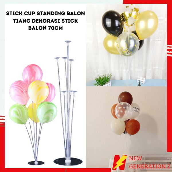 Jual NGZ Stick Cup Standing Balon Tiang Dekorasi Stick Balon 70cm ...