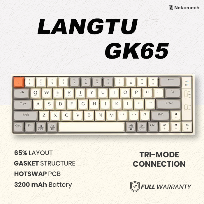 Jual LANGTU GK65 Wireless Bluetooth Hotswappable Mechanical Keyboard 65% | Shopee Indonesia
