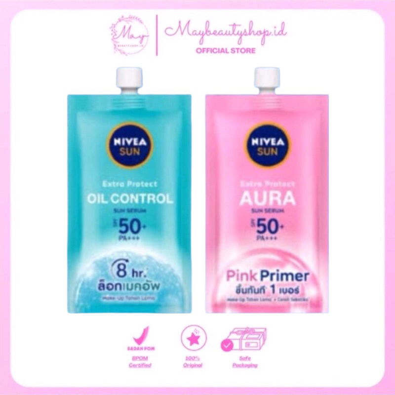 Jual NIVEA SUN FACE PROTECTION SERUM SPF 50 pa++++ INSTAN AURA SACHET ...