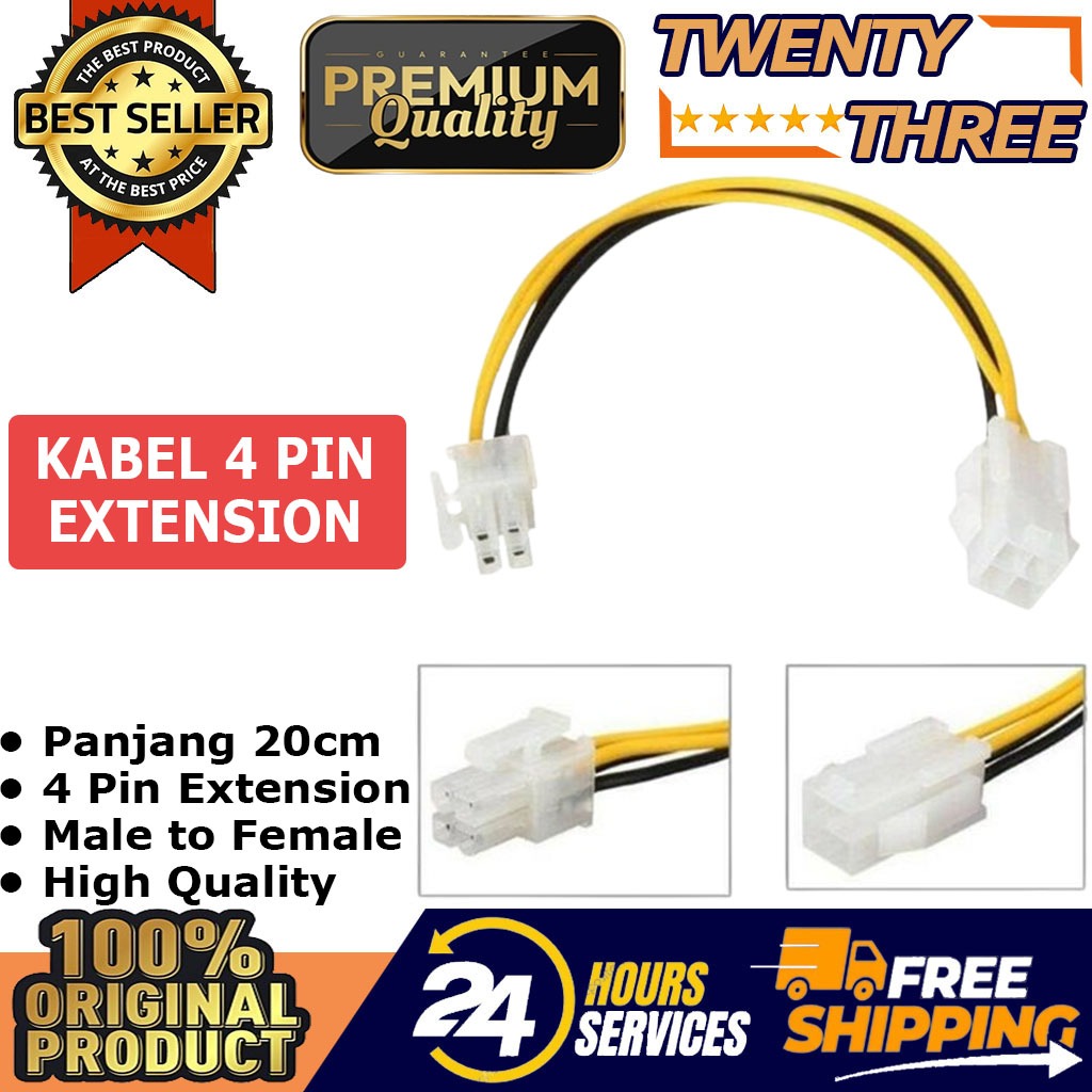Jual Kabel Power 4 pin atx extension konektor cable connector ...