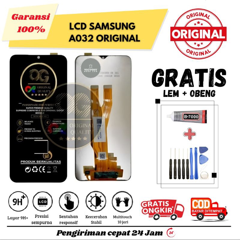 Jual Lcd SAMSUNG A032 OG SUPER Original Touchscreen GRATIS lem + Obeng Fullset | Shopee Indonesia