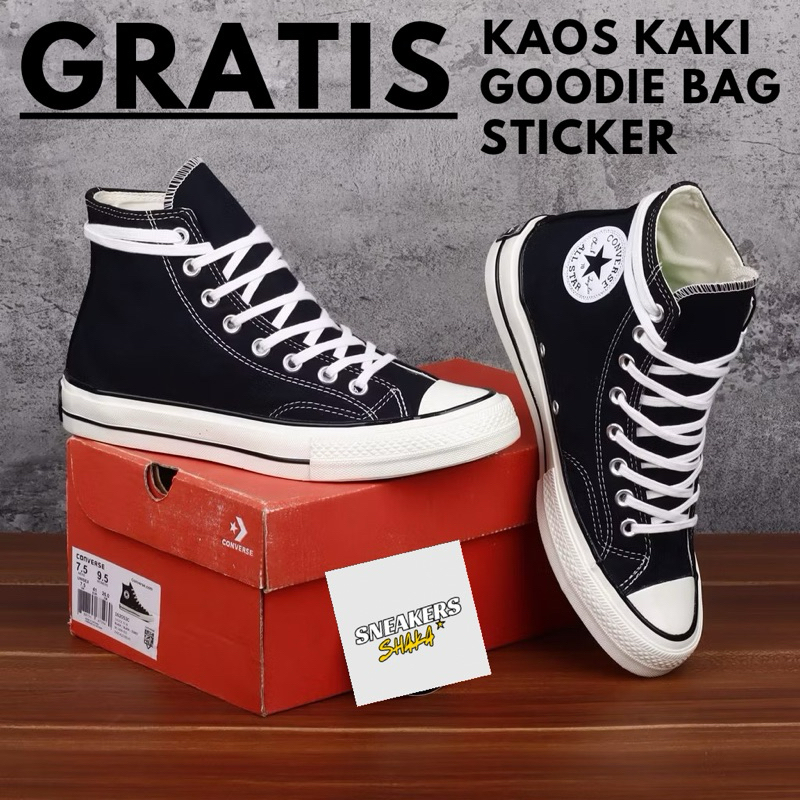 Jual Sepatu Converse 70s Tinggi Black White HI Hight Import Original ...