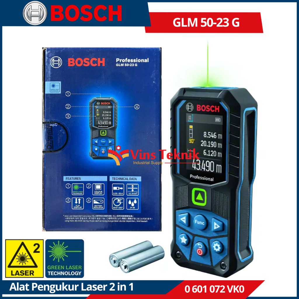 Jual Meteran Laser Digital Rangefinder Meter Alat Ukur 50M BOSCH GLM 50-23 G | Shopee Indonesia
