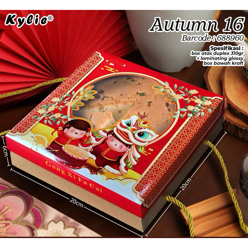 Jual (Per 10pc) Box Imlek 20x20, t6cm / Kotak Bolu Chinese New Year ...