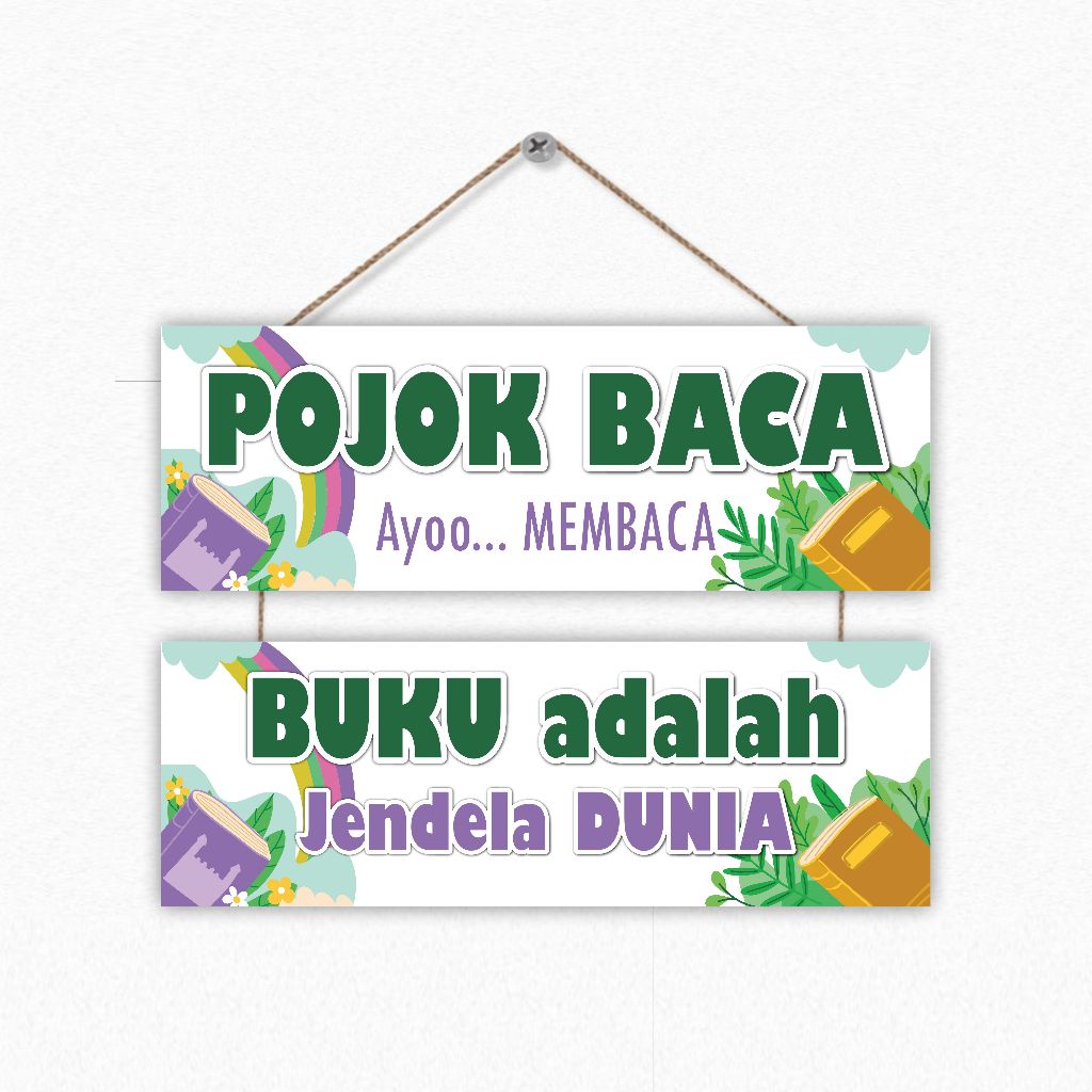 Jual Hiasan Dinding Penanda Ruangan Pojok Baca Dekorasi Kelas I 14 ...