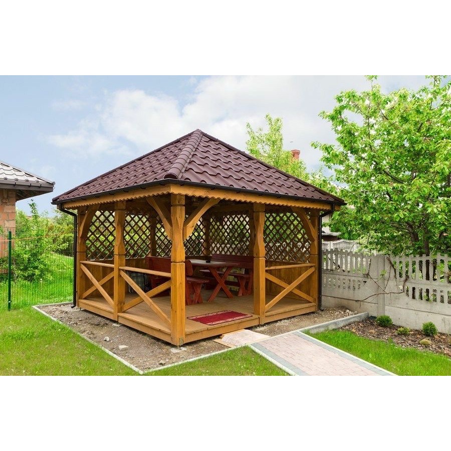 Jual gazebo kayu jati | gazebo minimalis | saung gazebo | Shopee Indonesia