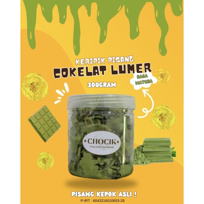 Jual CHOCIK Keripik Pisang Cokelat Lumer Matcha Banana Chips Lumer ...