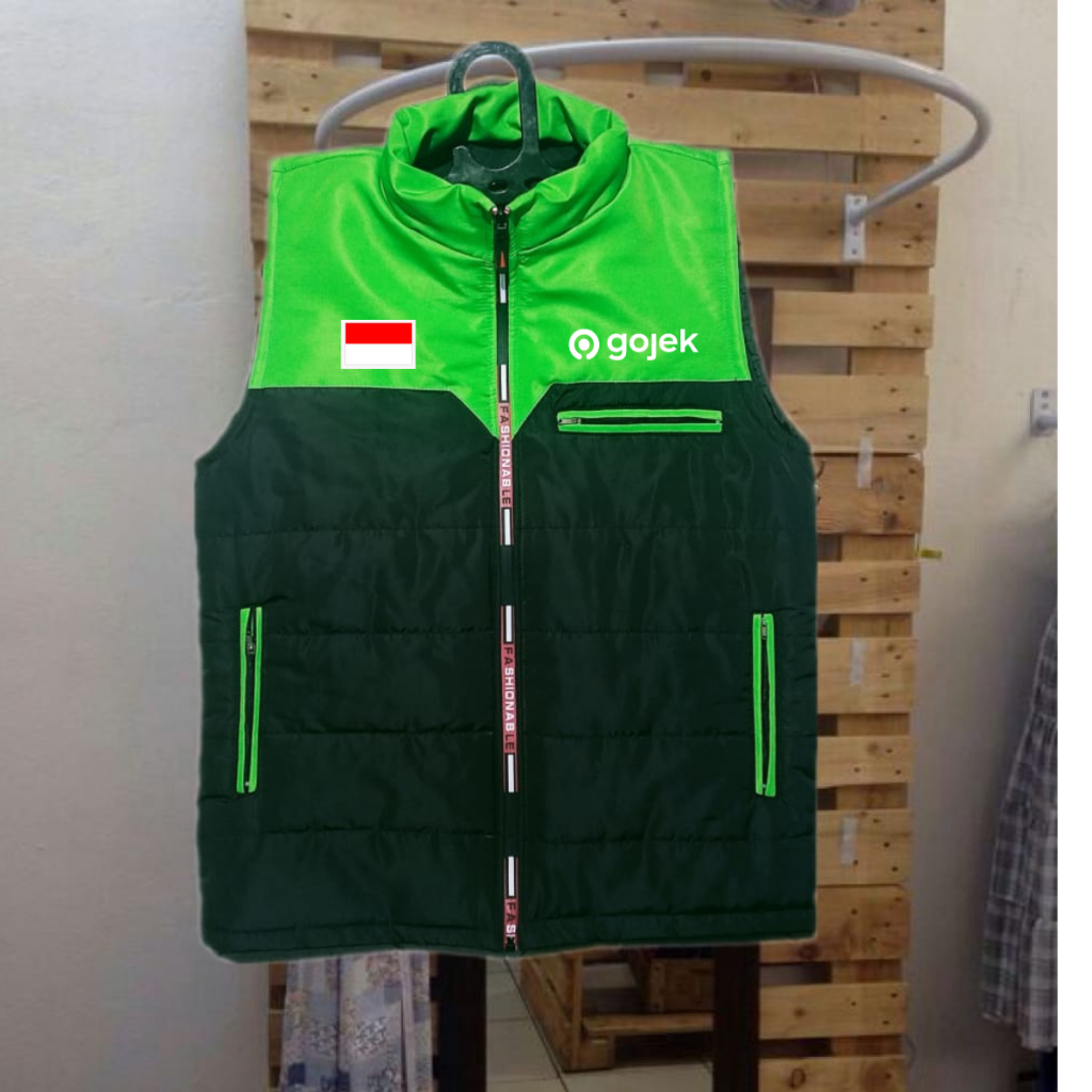 Jual Terjamin Jaket Rompi Gojek Terbaru Anti Dingin 100% / Rompy Go jek ...