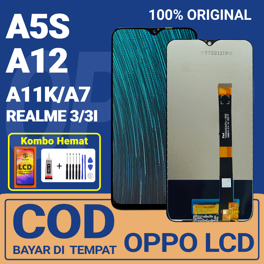 Jual 【ORIGINAL】LCD OPPO A5S / A12 / A11K / A7 / REALME 3 / 3I hp layar ...