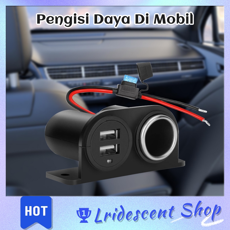 Jual Socket Charger Mobil Soket Plug Pemantik / Lighter Socket 2 Usb ...