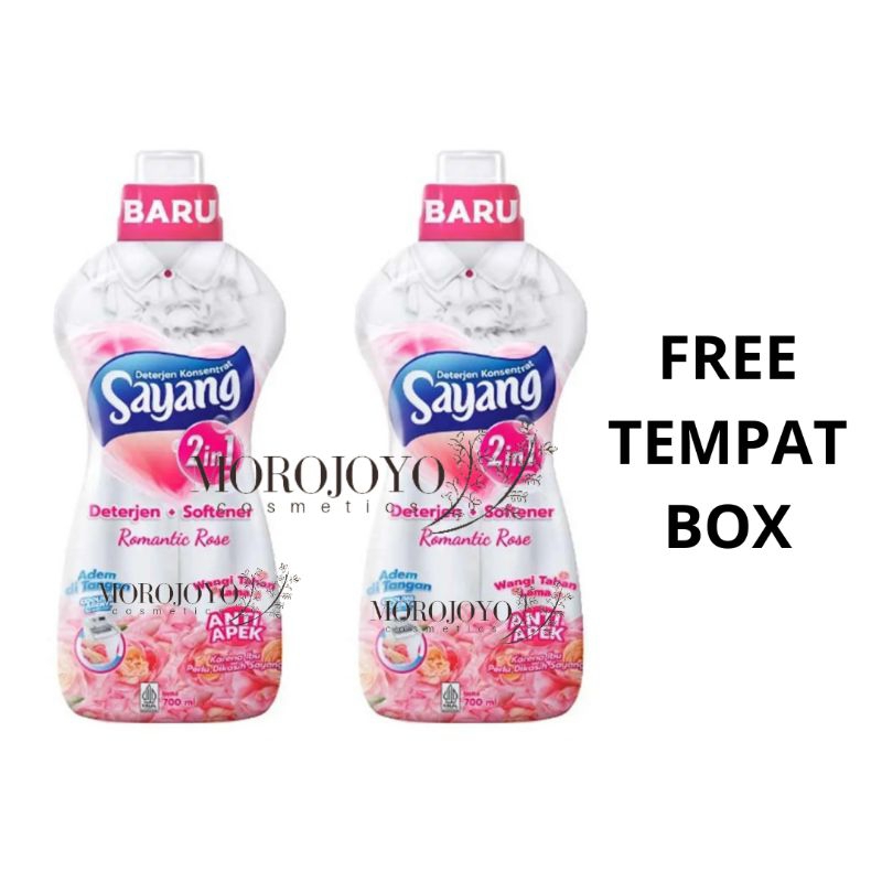 Jual SAYANG DETERGENT + SOFTENER LIQUID DETERGENT FREE TOPLES 700ML ...