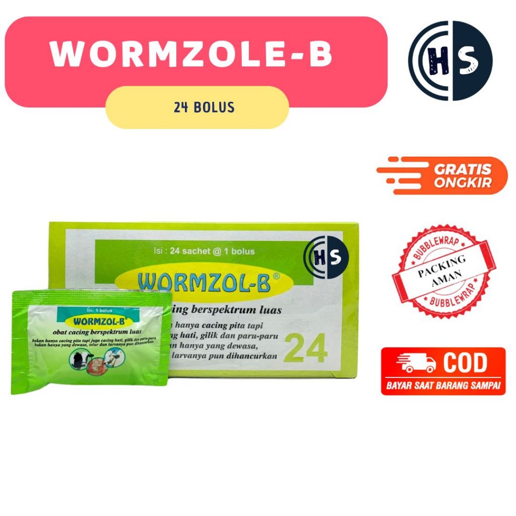 Jual WORMZOL B 1 BOX (24 BOLUS SACHET) - Obat Cacing Cacingan Sapi ...