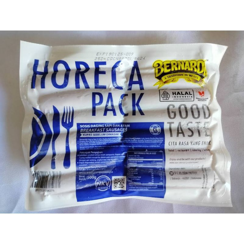 Jual Horeca Pack Sosis Daging Sapi & Ayam 500 Gr isi 28 pcs | Frozen ...