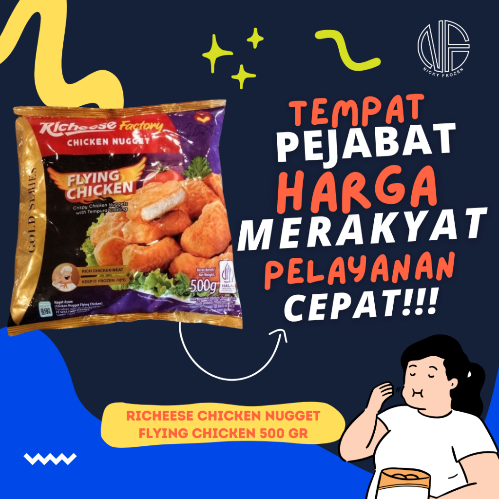 Jual RICHEESE CHICKEN NUGGET FLYING CHICKEN 500 GR | Shopee Indonesia