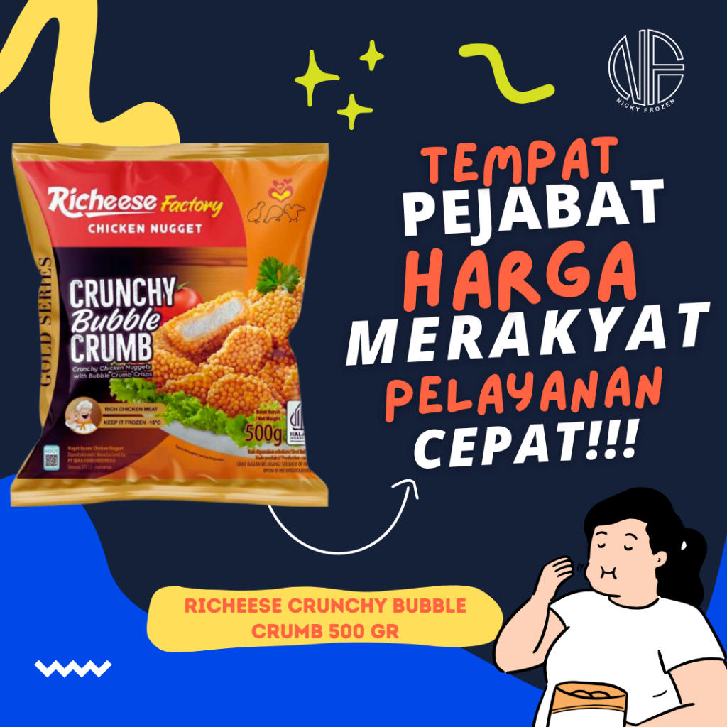 Jual RICHEESE CRUNCHY BUBBLE CRUMB 500 GR | Shopee Indonesia