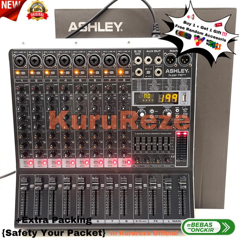 Jual Mixer Ashley Super M8 PRO Original SUPERM8 PRO SUPER M 8PRO 8 channel New 199dsp Edit A ...
