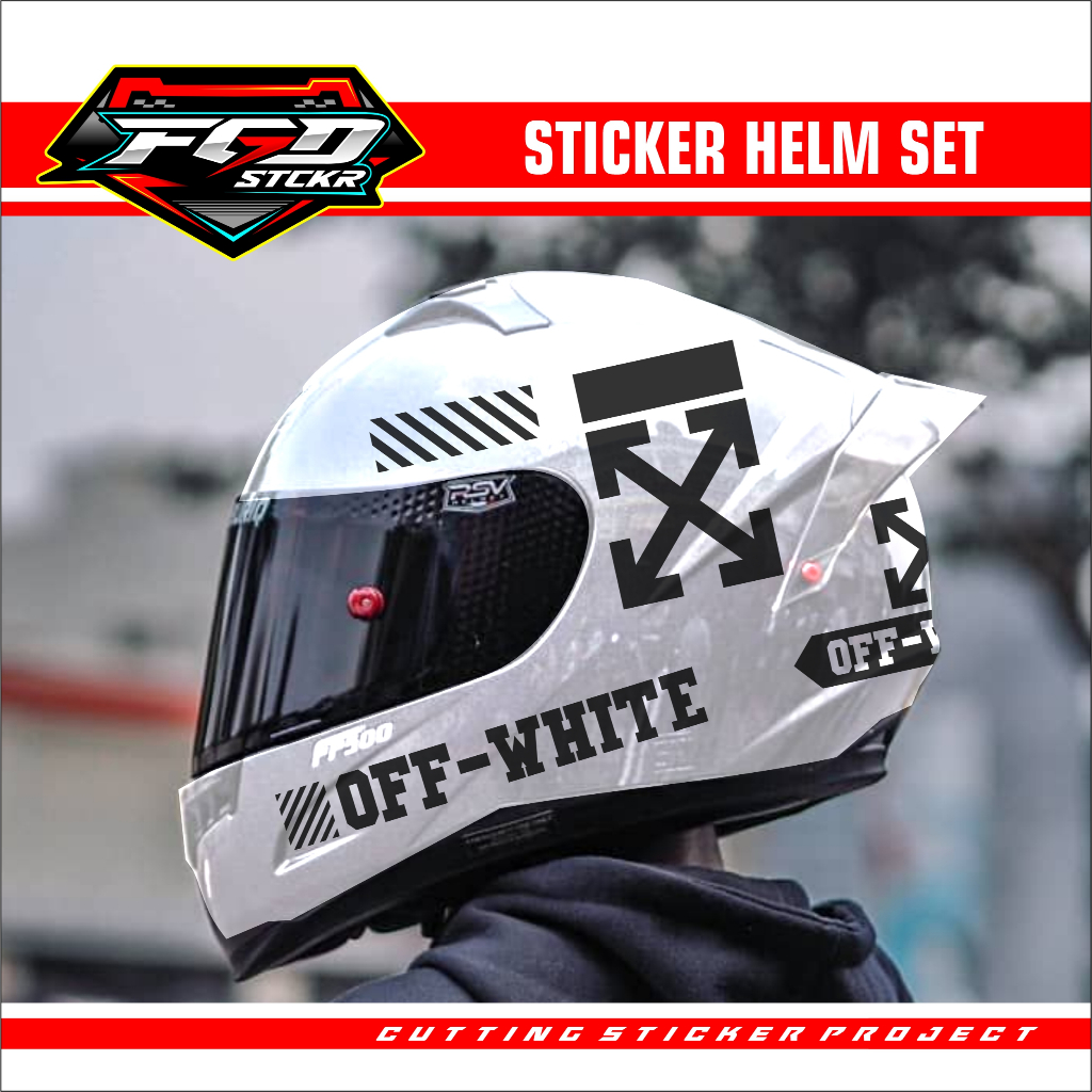 Jual STIKER HELM - CUTTING STIKER OFF WHITE SET HELM (PREMIUM+TERMURAH ...