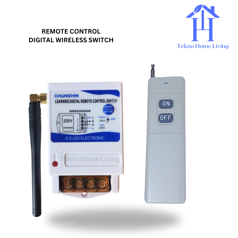 Jual Remote Control Wireless Eksklusif Switch On/Off Saklar Wireless AC ...