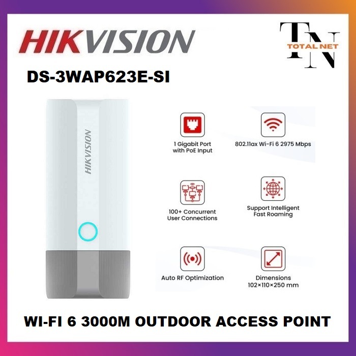 Jual Hikvision DS-3WAP623E-SI Access Point Wireless WiFi 6 AX3000 CPE ...
