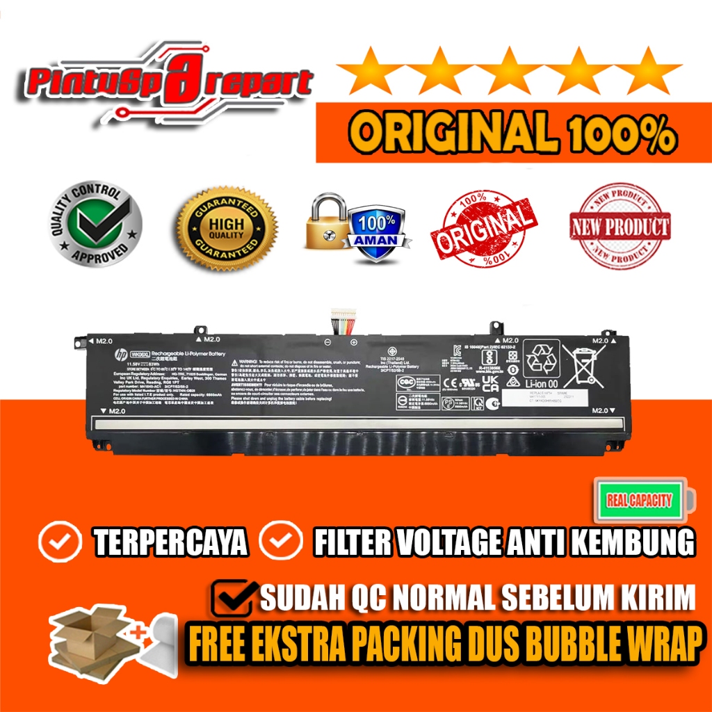 Jual (Genuine WK06XL) Baterai Original Hp Omen 16 16-B0064TX 16-C0092AX ...