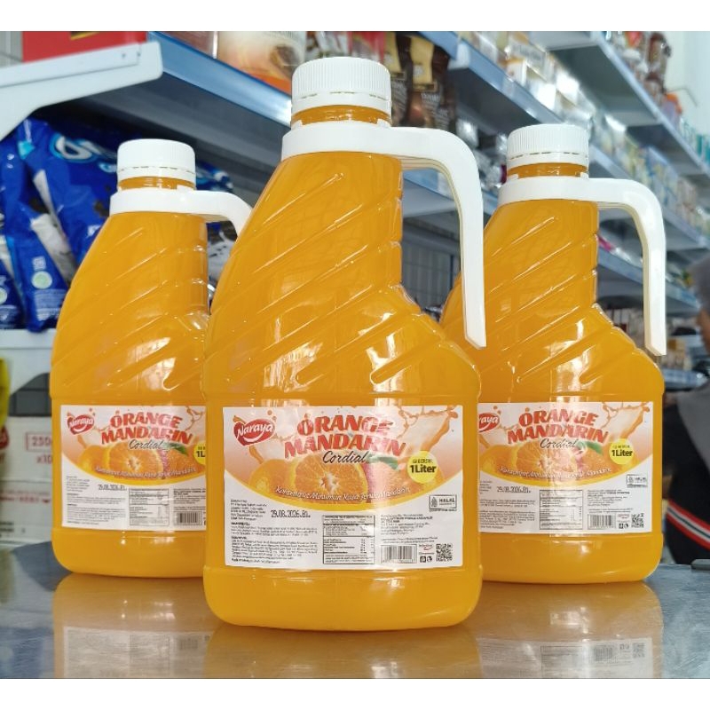 Jual Naraya Syrup Mandarin 1Liter/Naraya Cordial Mandarin Orange 1L ...