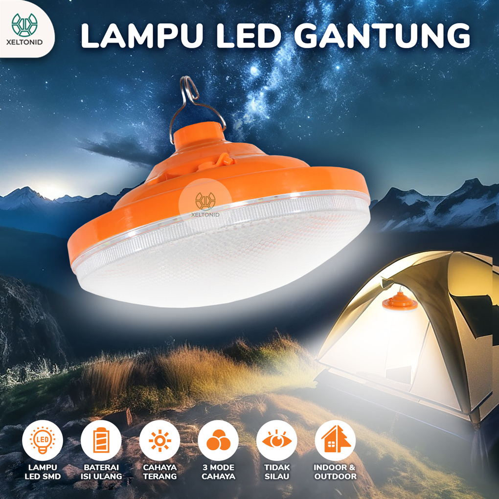 Jual Lampu Gantung LED Outdoor Lampu Sorot Darurat Emergency Light USB Lampu Camping Tenda Kemah ...