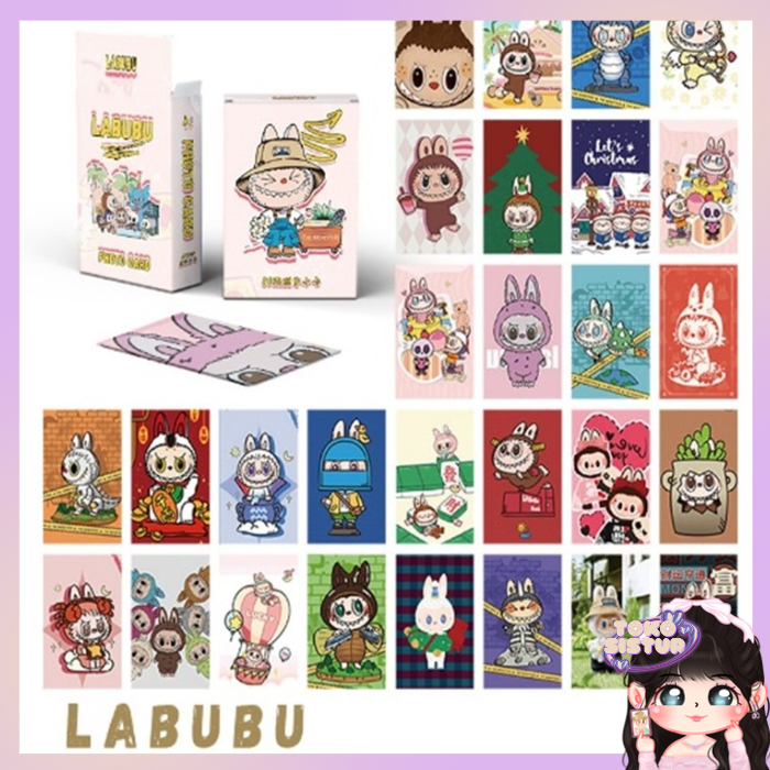 Jual [TS] LABUBU HOLOGRAM PHOTOCARD LOMO CARD ANIME 2 SISI ISI 50PCS ...