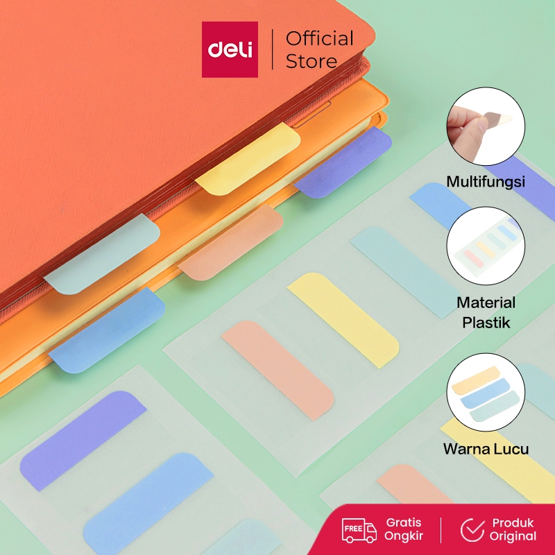 Jual Deli Index Tab / Penanda / Pembatas Halaman Kertas Plastik 2153X ...