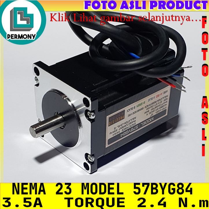 Jual NEMA23 2.4Nm Stepper Motor 57BYG84 57BYG56 2.4 Nm 1.2Nm Nema42 Nema17 42BYG40 | Shopee ...