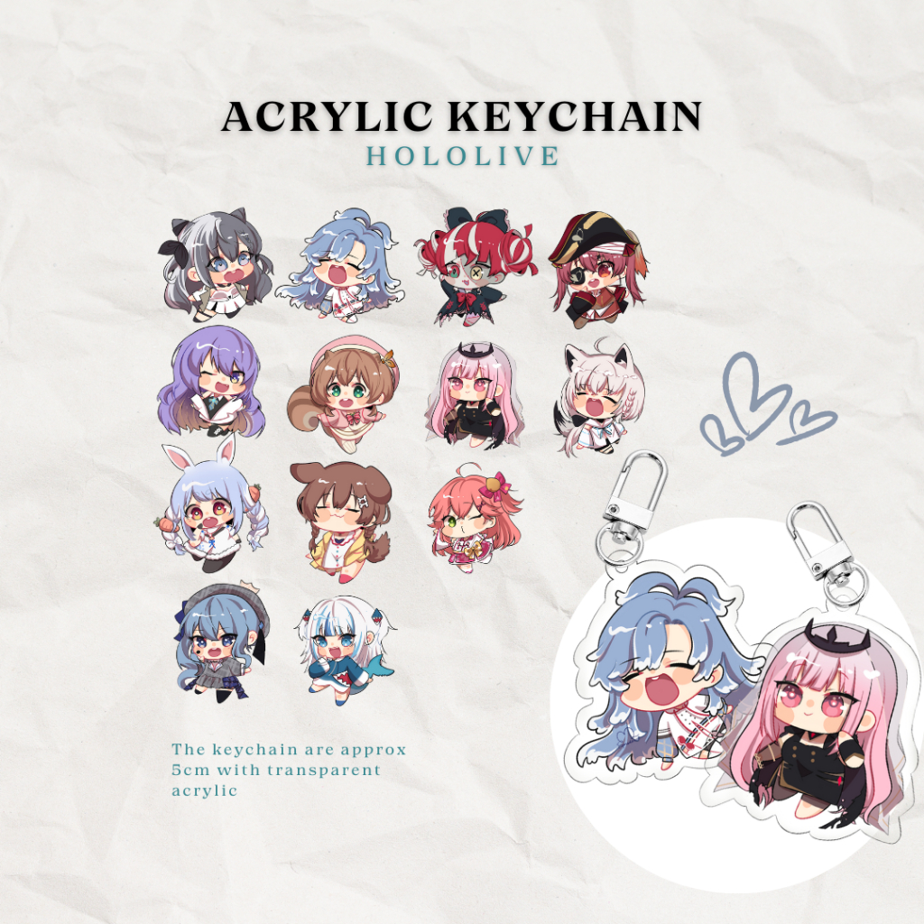 Jual Hololive Keychain and Sticker Fanart by Bigmadamee | Shopee Indonesia