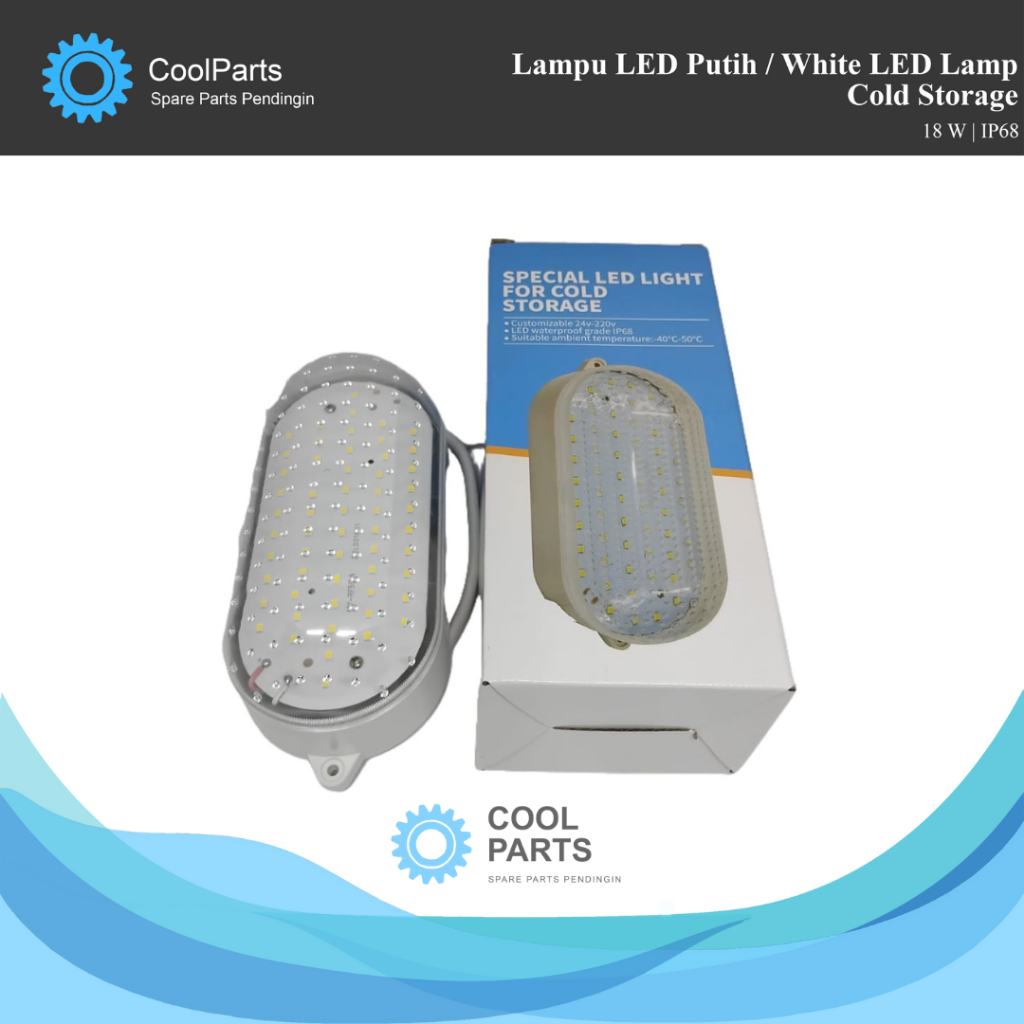 Jual Lampu LED Putih / White LED Cold Storage IP68 Type 18 Watt ...