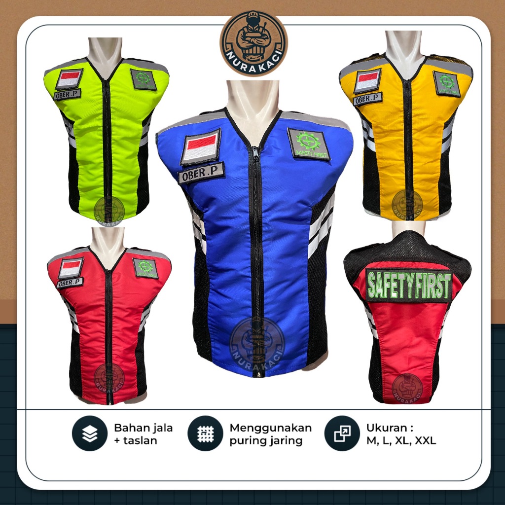 Jual Gratis Logo - Rompi Pria Safety Vest K3 Rompi Keselamatan Kerja ...