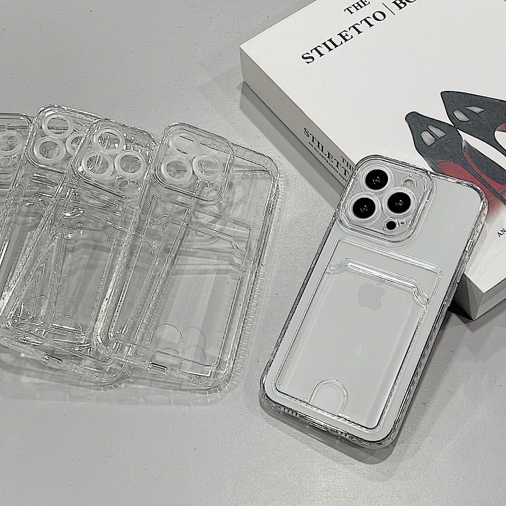 Jual Casing transparan soft slot card holder case for OPPO A18 A38 A78 ...