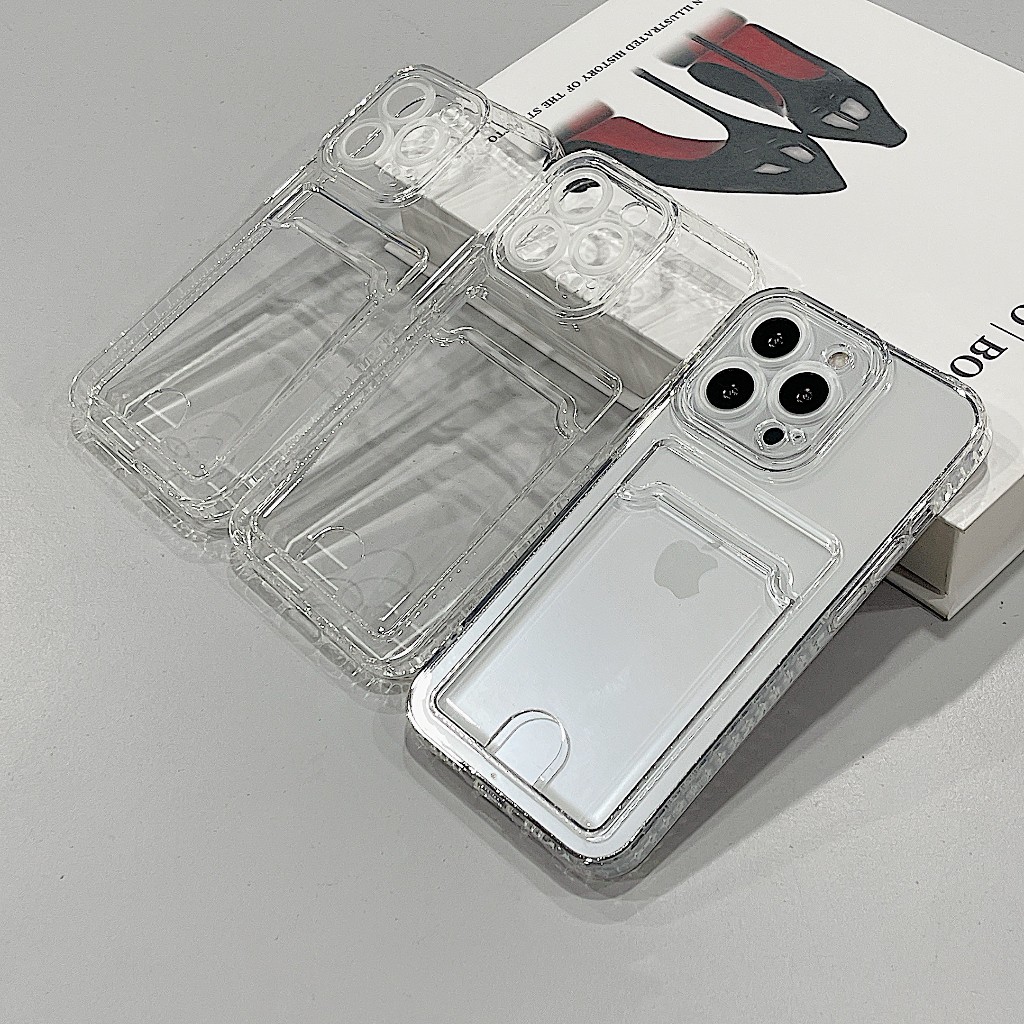 Jual Casing transparan soft slot card holder case for OPPO A18 A38 A78 ...