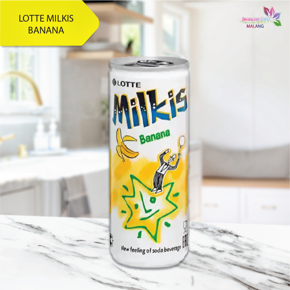 Jual Lotte Milkis Banana 250ml/Soda Susu Rasa Pisang Asli Korea ...