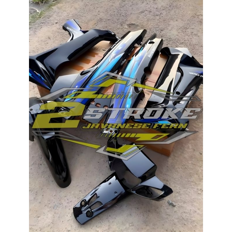Jual Fullset Body Halus Fizr Hitam SS Two List Biru Body Set Yamaha ...