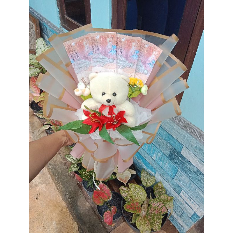 Jual BUCKET ULANG TAHUN/ WISUDA BUNGA ARTIFICIAL/BONEKA BESAR | Shopee ...