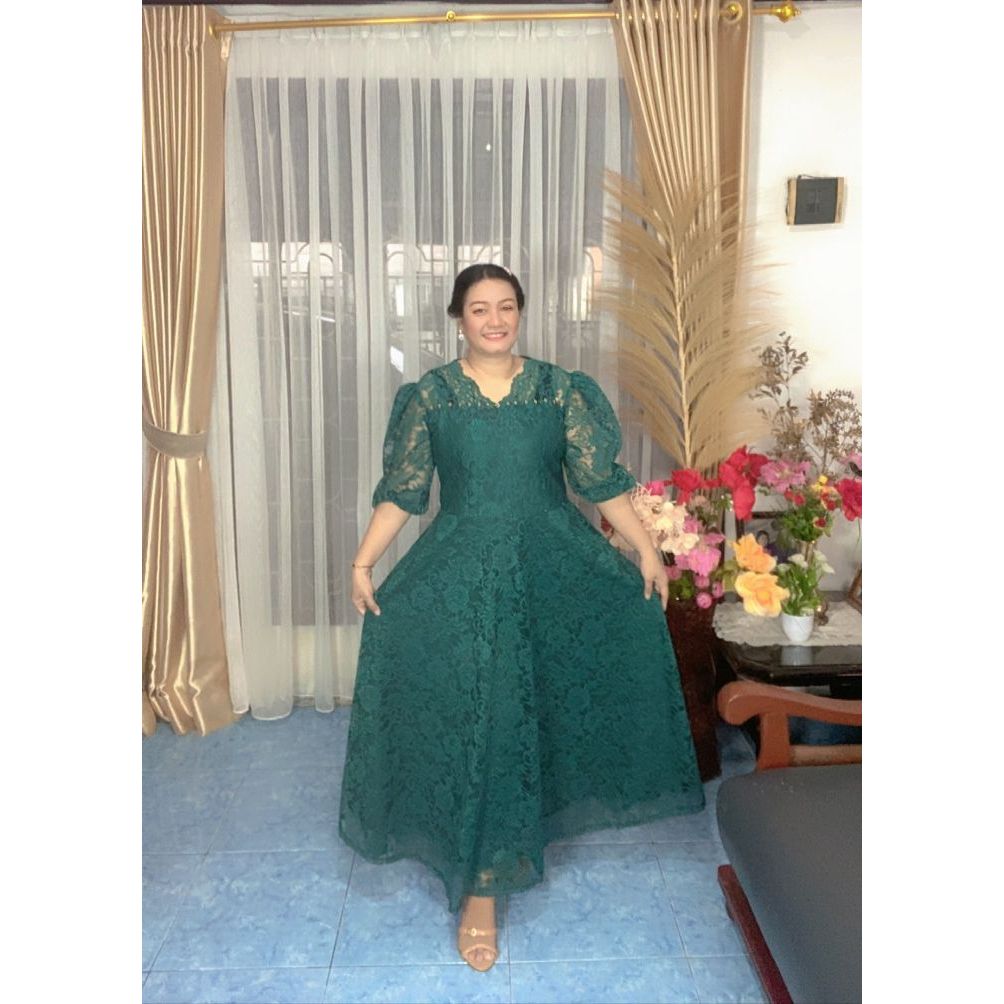 Jual DRESS SIRKEL PANJANG LEHER SEGI LIMA PAYET JAHIT LEHER KEPALA ...