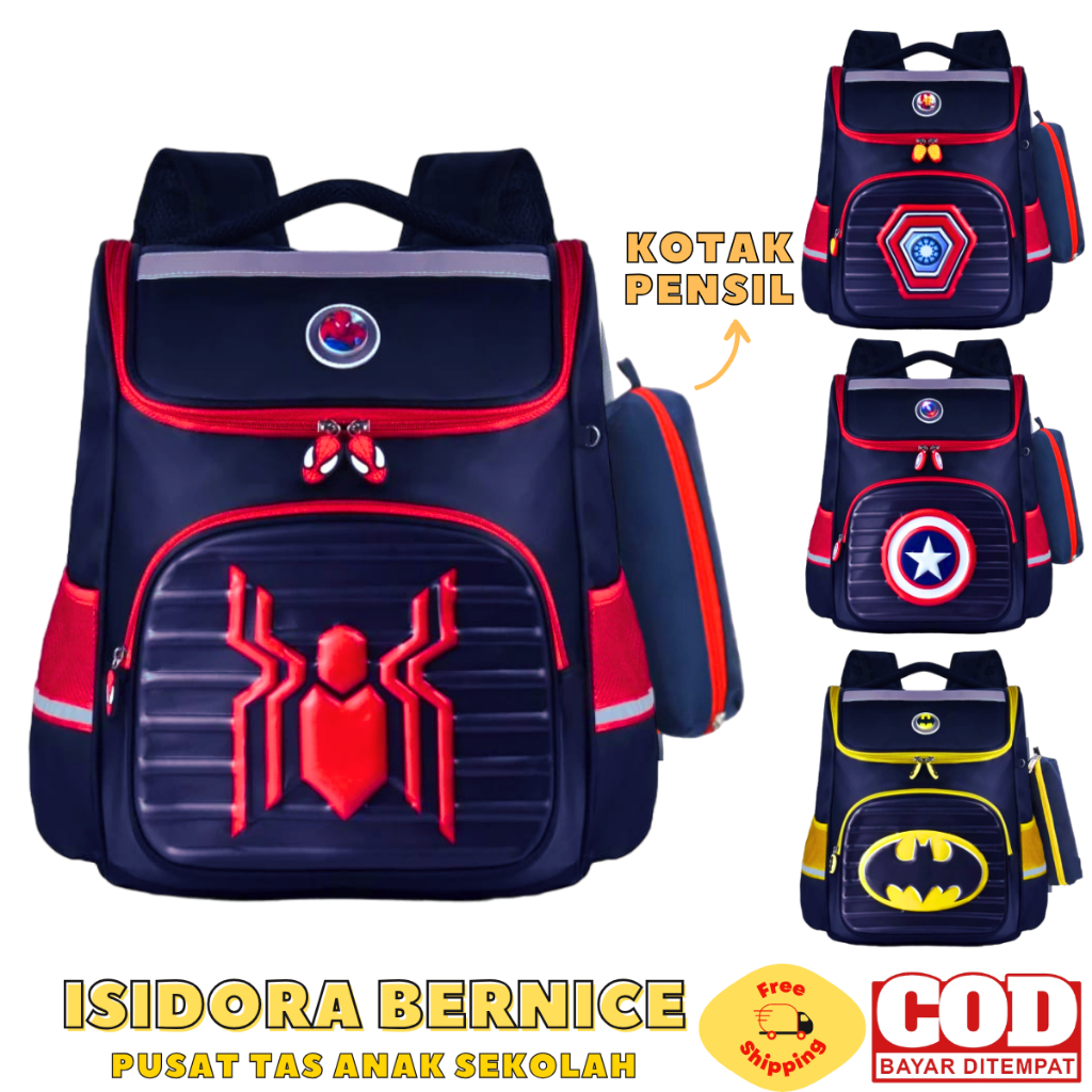Jual Tas Sekolah Anak TK Laki Tabung Karakter LED Bahan Kuat dan Tebal ...