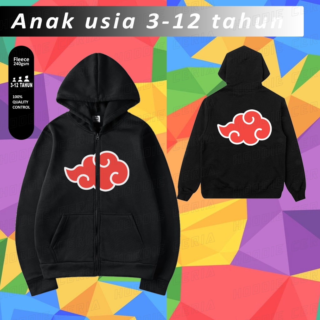 Jual Jaket Hoodie Akatsuki Naruto Anak | Shopee Indonesia