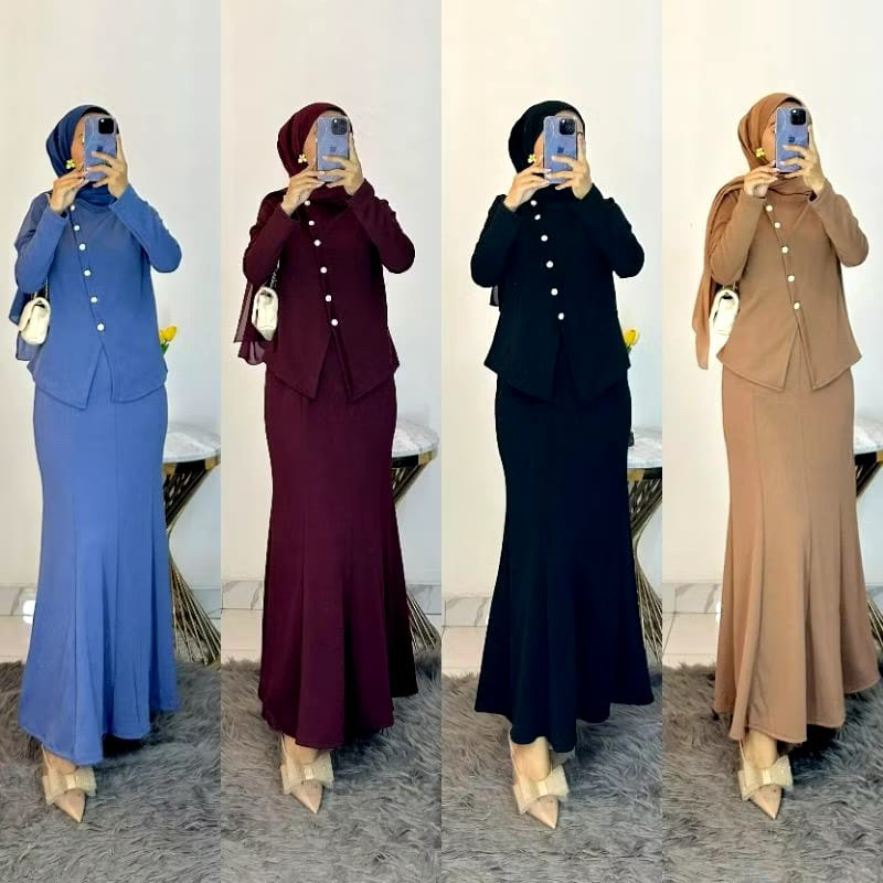 Jual SET ROK KNIT KANCING MODEL TERBARU ROK DUYUNG | Shopee Indonesia