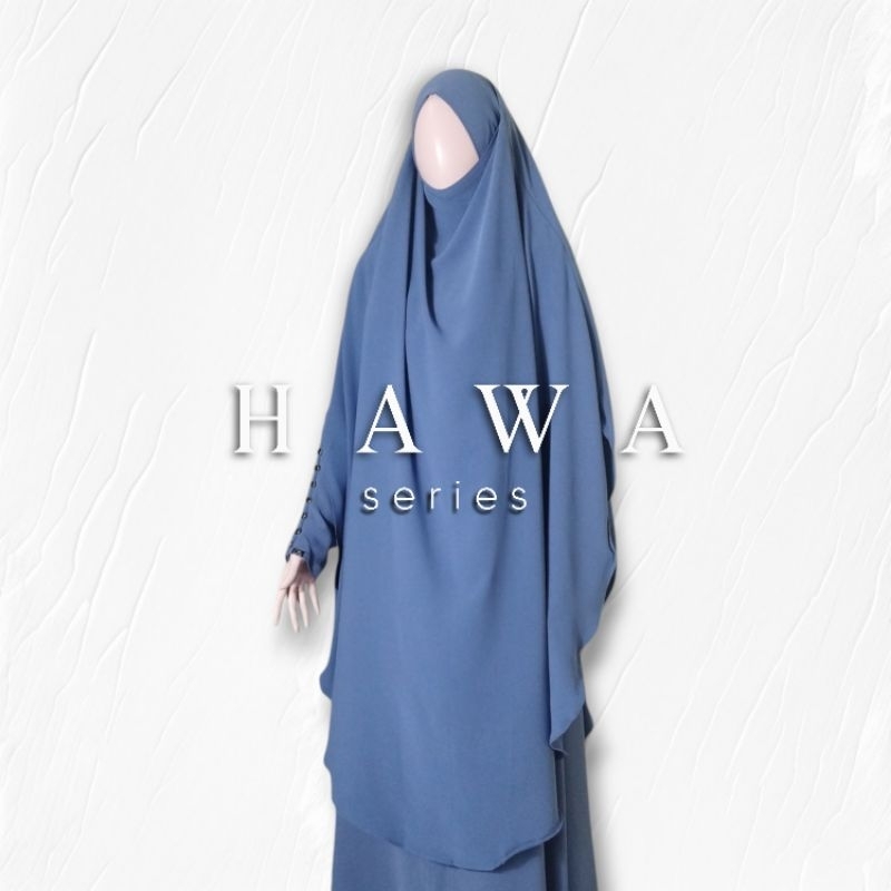 Jual HAWA SERIES - French Khimar Instan Jumbo Long Oval Bahan Malika ...