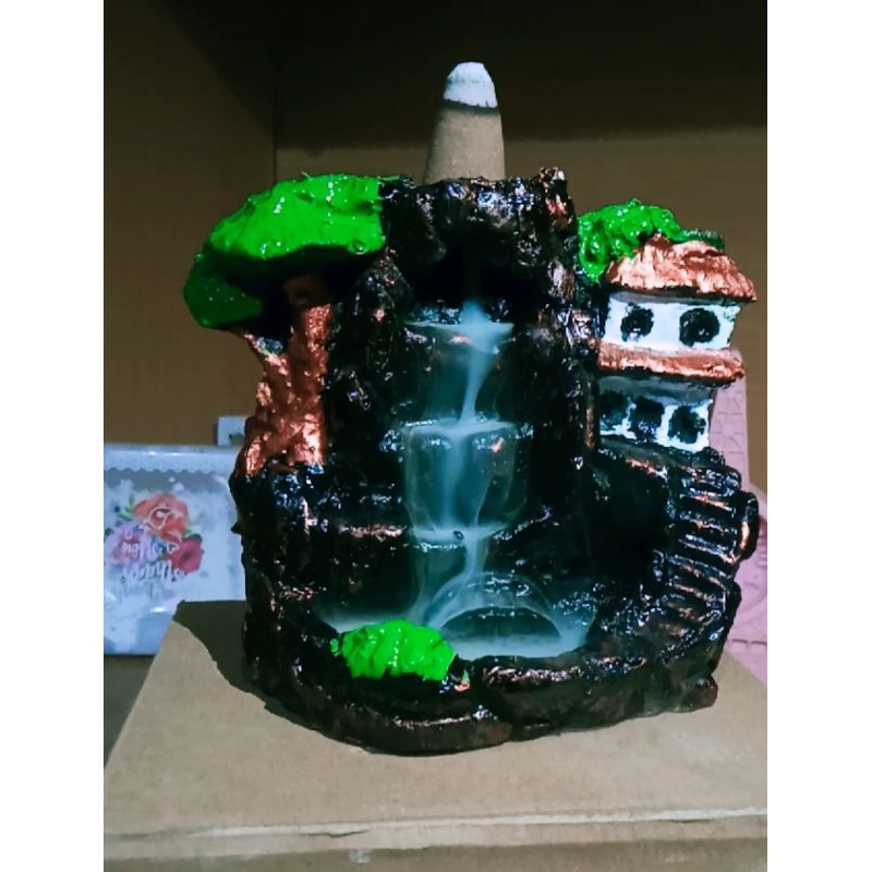Jual BACKFLOW INCENSE BURNER/Miniatur Tempat Dupa Asap Air Terjun Bawah ...