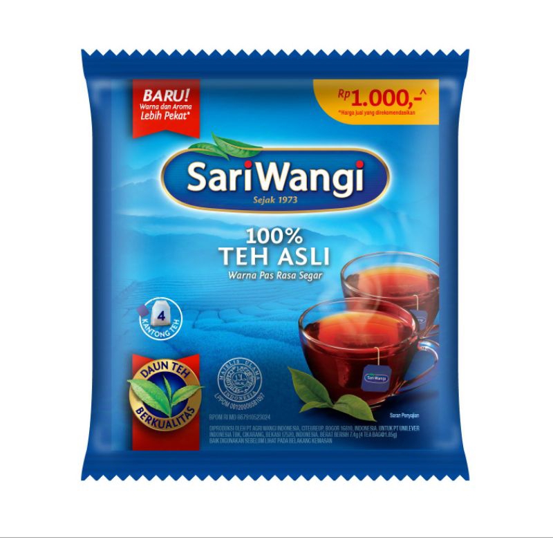 Jual SARIWANGI TEH CELUP SACHET RENCENG ISI 6 SACHET | Shopee Indonesia